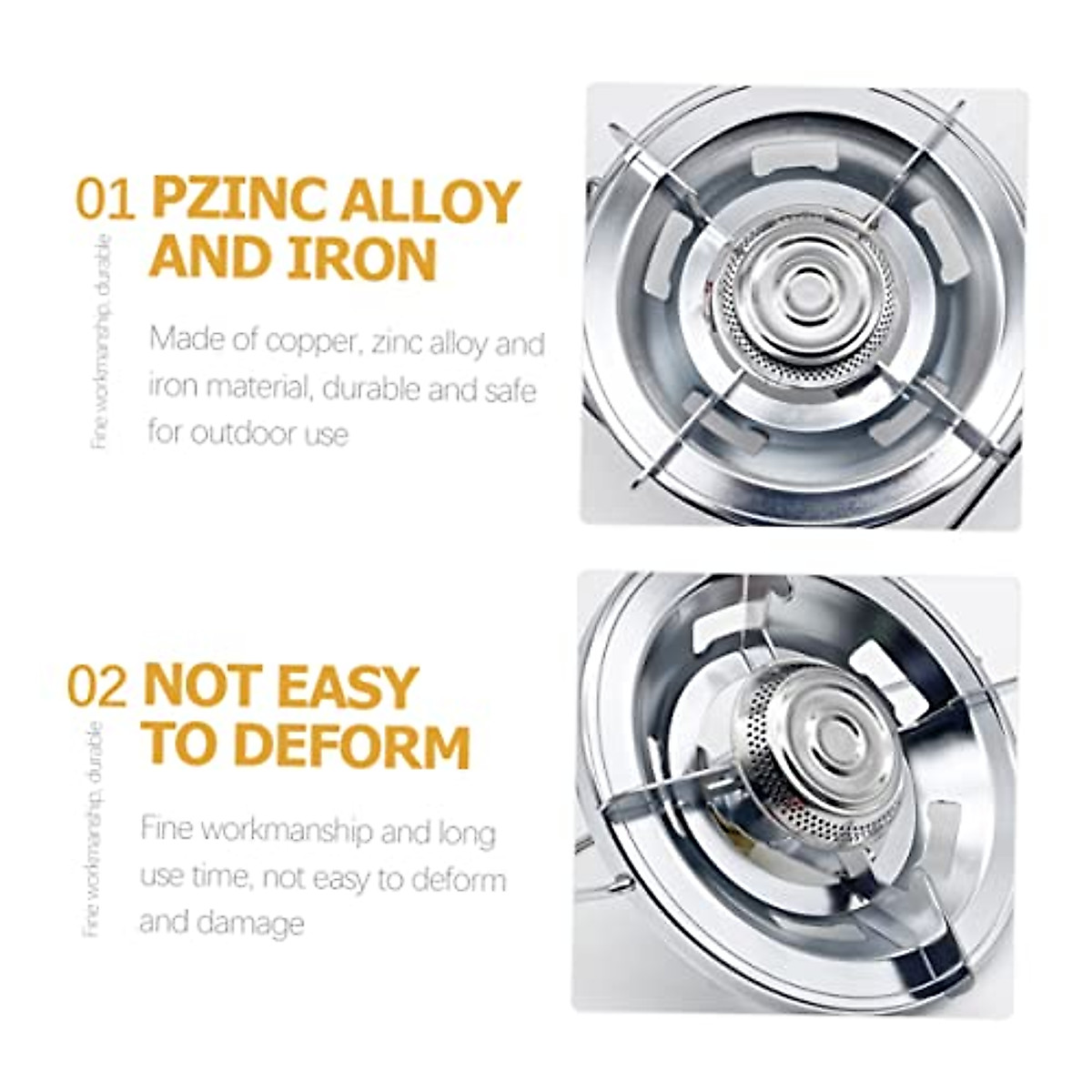 INOOMP Liquefied Gas Burner Single Burner Propane Stove Camping Stove Burner Camp Stove Mini Wood Portable Gas Stove Small Gas Stove Portable Travel Butane Stove Middle East Zinc Alloy