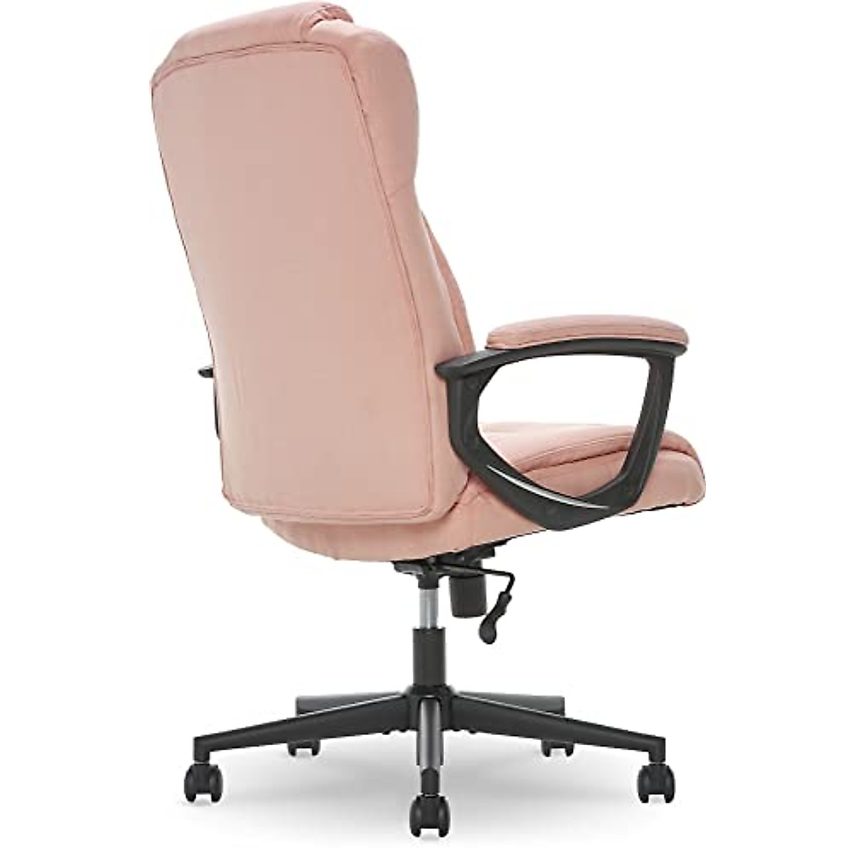 Serta Executive High Back Office Chair with Lumbar Support Ergonomic Upholstered Swivel Gaming Friendly Design, Microfiber, Pink