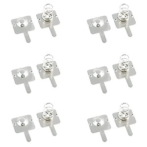 Fielect 20Pairs AA Battery Spring Plate AA Battery Positive Negative Conversion Spring Contact Nickeling Plate 13.0mmx11.5mm