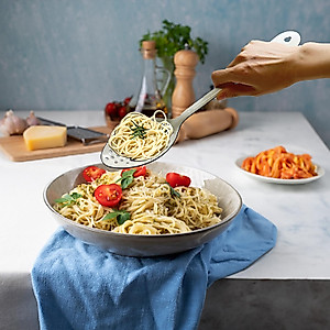 Slotted Spoon, 12.9 Inch Serving Big Spoon, Slotted Serving Spoons for Cooking, Metal Slotted Spoon for Rice