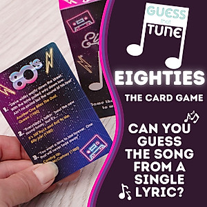 Boxer Gifts Eighties Guess That Tune Music Card Games for Adults and Families | Song Lyrics Game Night - Name The 80s Song Trivia | 1980s Nostalgia Gifts for Music Lovers