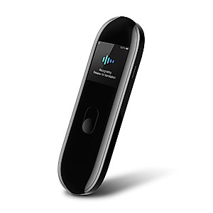 CheetahTALK Plus CM Portable AI Real-time Language Translator (Support 73 Languages) Two Way Voice Interpreter Smart Translation Compatible with ISO/Android Device- Black