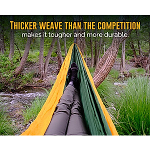 Ryno Tuff X-Large 2 Person Camping Hammock with Mosquito Net - Compact Double Hammock with Bug Net, Pocket, Tree Straps & Heavy Duty Carabiners - Parachute Grade Nylon Can Hold Over 600lbs of Weight