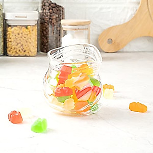 8 Ounce Glass Zipper Bag, 1 Small Glass Bag - Realistic Crinkled Edges, Serve Candy, Popcorn, or Nuts, Clear Glass Bag Bowl, Dishwashable, Flat Base - Restaurantware.