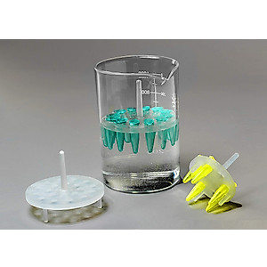SP Bel-Art ProCulture Round Microcentrifuge Floating Bubble Rack; For 1.5ml Tubes, 8 Places, Fits in 400ml Beakers (F18875-0400)