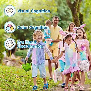 Kijamilee 12PCS Easter Eggs Filled with Pull Back Car Toys, Easter Basket Stuffer for Toddler Boy Girl, Plastic Easter Eggs Filler Easter Gift for Kids, Goodie Bag Fillers, Easter Egg Hunt Party Favor