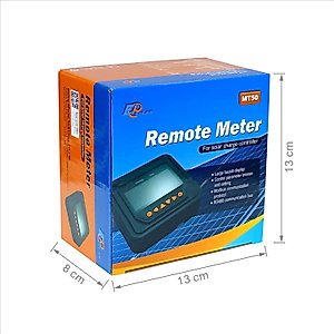 EPEVER MT50 Remote Meter for MPPT Solar Charge Controller 10/20/30/40A,50/60/80/100A LCD Display Monitoring Setting Datas of Solar Panel Battery Regulator System (MT50)