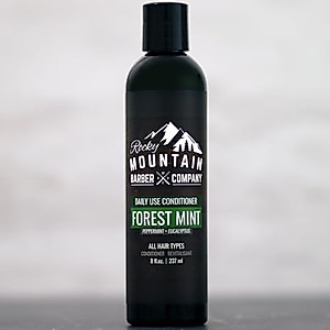 Rocky Mountain Barber Company Men's Conditioner - Tea Tree Oil, Peppermint & Eucalyptus for All Hair Types - 8oz