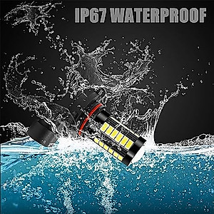 Hawyet 2 PCS 9005 5730-33SMD LED Fog Light Bulbs, 6500K Bright Anti-fog Lights, 12V Plug and Play 1500 Lumen Power LED Bulbs, Universal for Car, Truck, SUV Vans LED Light Replacement (White)