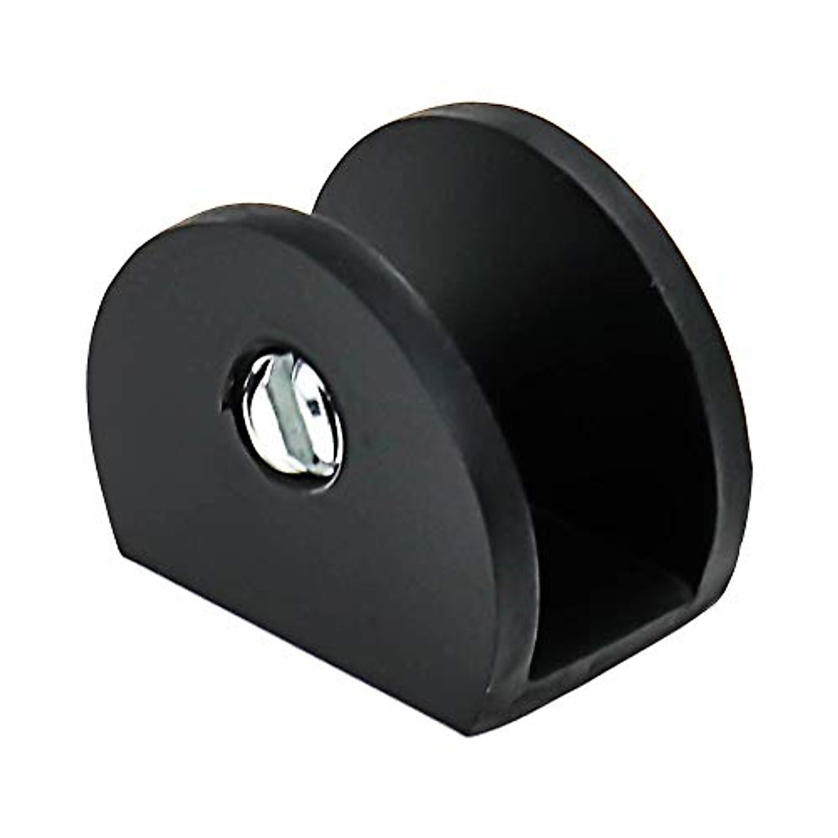 LC LICTOP Adjustable Aluminum Alloy Glass Clamp Clip Holder Black Half Round for 0.2"-0.31" Glass 16pcs