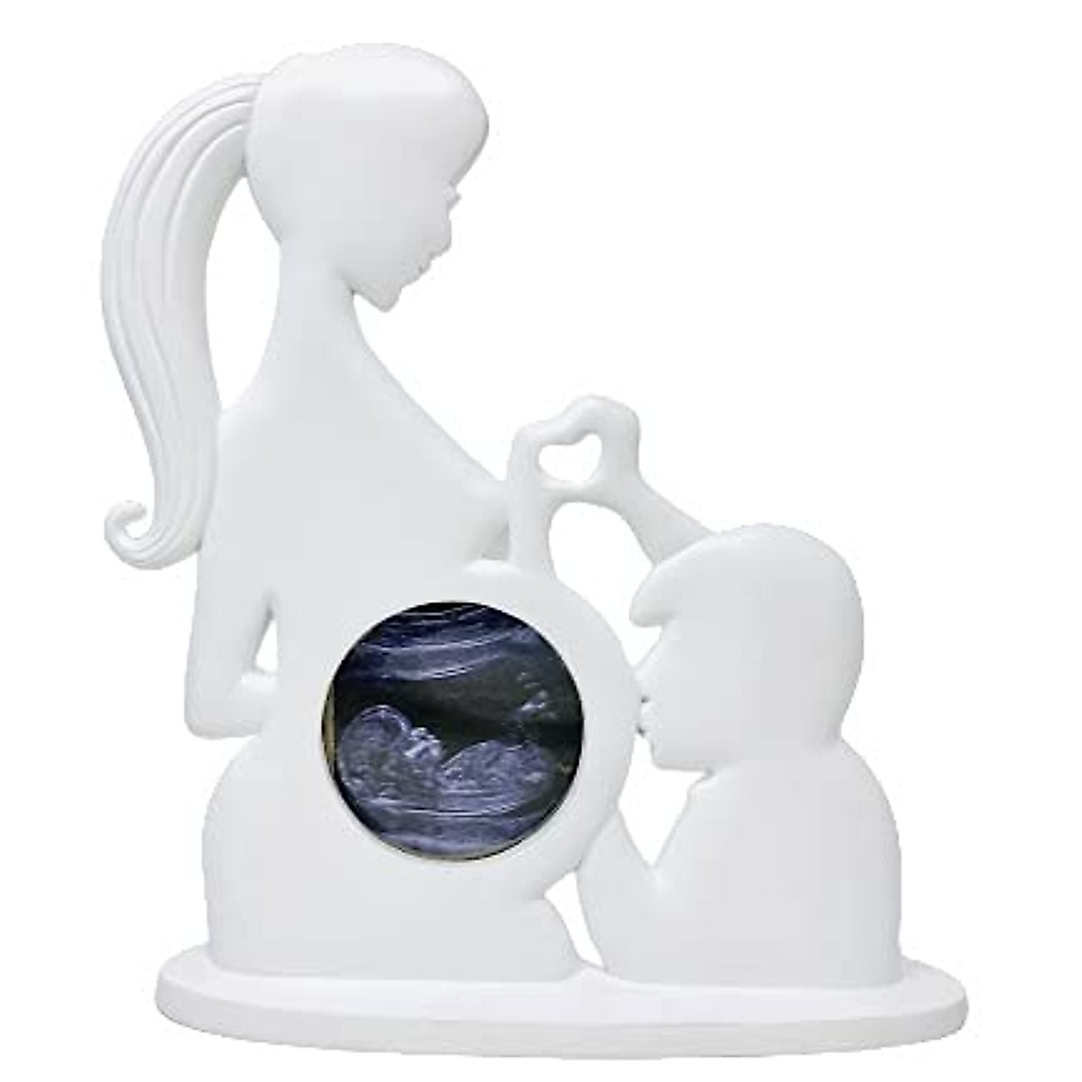 3MAZINGS Ultrasound Picture Frame Gender Reveal New Parents Pregnant Mom Pregnancy Love Gifts Baby First Sonogram Frames (Ultrasound Picture Frame - Family of 3)