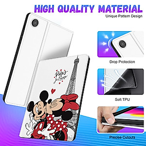 Besoar for Galaxy Tab A8 Cases 10.5 inch 2022 for Girls Kids Women Girly Cute Cartoon Design Covers Stand Folio Smart Fashion for Samsung A8 Tablet Case SM-X200 SM-X205 SM-X207,Heart Mnmq