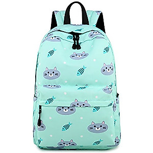 Abshoo Cute Lightweight Cat Backpacks Girls School Bags Kids Bookbags (Cat Blue)