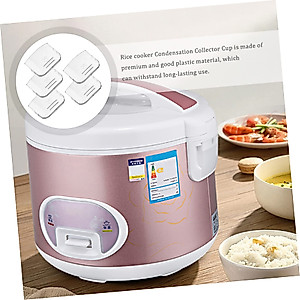 DOITOOL 5pcs Rice Cooker Water Box Clear Drinking Glasses Plastic Water Glasses Condensation Water Collector Rice Cooker Supplies Plastic Condensation Collectors Condensation Boxes Cups