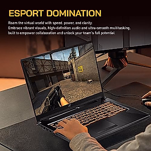 ASUS 2022 TUF A17 17.3" 144Hz FHD Gaming Laptop, AMD Ryzen 5 4600H, NVIDIA GeForce GTX 1650, 32GB RAM, 1TB PCIe SSD, RGB Backlit Keyboard, Win 11 Pro, Bonfire Black, 32GB Snowbell USB Card