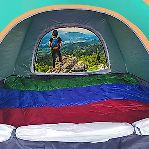 Ubon 3 Person Durable Instant Tent Ventilation Pop Up Indoor Tent Portable Outdoor Tent - Forest Green