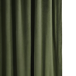 HPD Half Price Drapes Signature Velvet Blackout Curtains For Bedroom 50 X 108 (1 Panel), VPCH-190622-108, Hunter Green