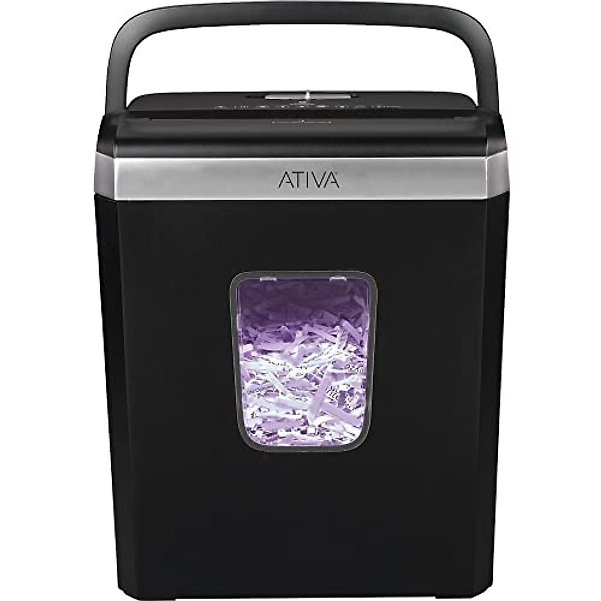 Ativa® 6-Sheet Cross-Cut Shredder, Black, A06CC19