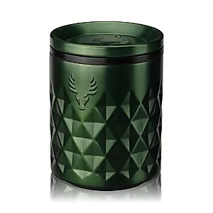 Viski Paragon Cocktail Tumbler Insulated Cocktail Cups, Insulated Rocks Tumbler Stainless Steel Whiskey Glasses with Ceramic Coating Green 12oz Set of 1