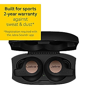 Jabra Elite Active 65t Earbuds – True Wireless Earbuds with Charging Case, Copper Black – Bluetooth Earbuds with a Secure Fit and Superior Sound, Long Battery Life and More
