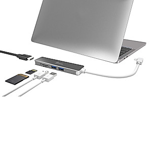 j5create 5 in 1 Compact USB-C Hub, Type C Adapter with 4K HDMI, 2 USB 3.0 Ports, SD and microSD Card Reader, for MacBook Pro, MacBook Air, XPS, Chromebook, and Other USB C Windows Laptops (JCD372)