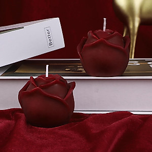 Wehnniee Low Temperature Candles, Soy Wax Low Heat Romantic Rose Candle for Couples, Valentines Day Wedding Anniversary Dating Gifts for Wife Husband Girlfriend Women Men, Low Temp Candle Play