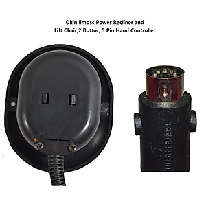 GYG 2B 5 PIN Lift Chair or Power Recliner Hand Controller,180° Degree Angle