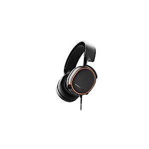 SteelSeries Arctis 5 - RGB Illuminated Gaming Headset with DTS Headphone: X v2.0 Surround - for PC and PlayStation 4 - Black