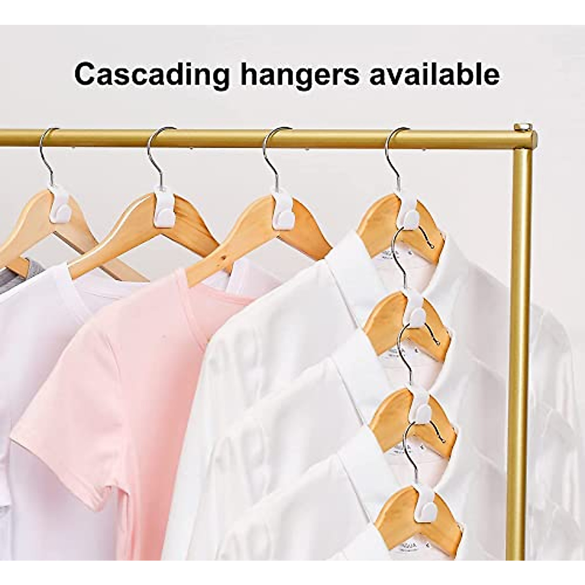Clothes Hanger Connector Hooks Hangers Space Saving for Wardrobes White Pack of 20