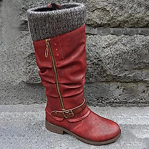 women's over-the-knee boots, boots fashion heels warm long low high shoes zipper casual boots tall western boots for women tan cowboy boots
