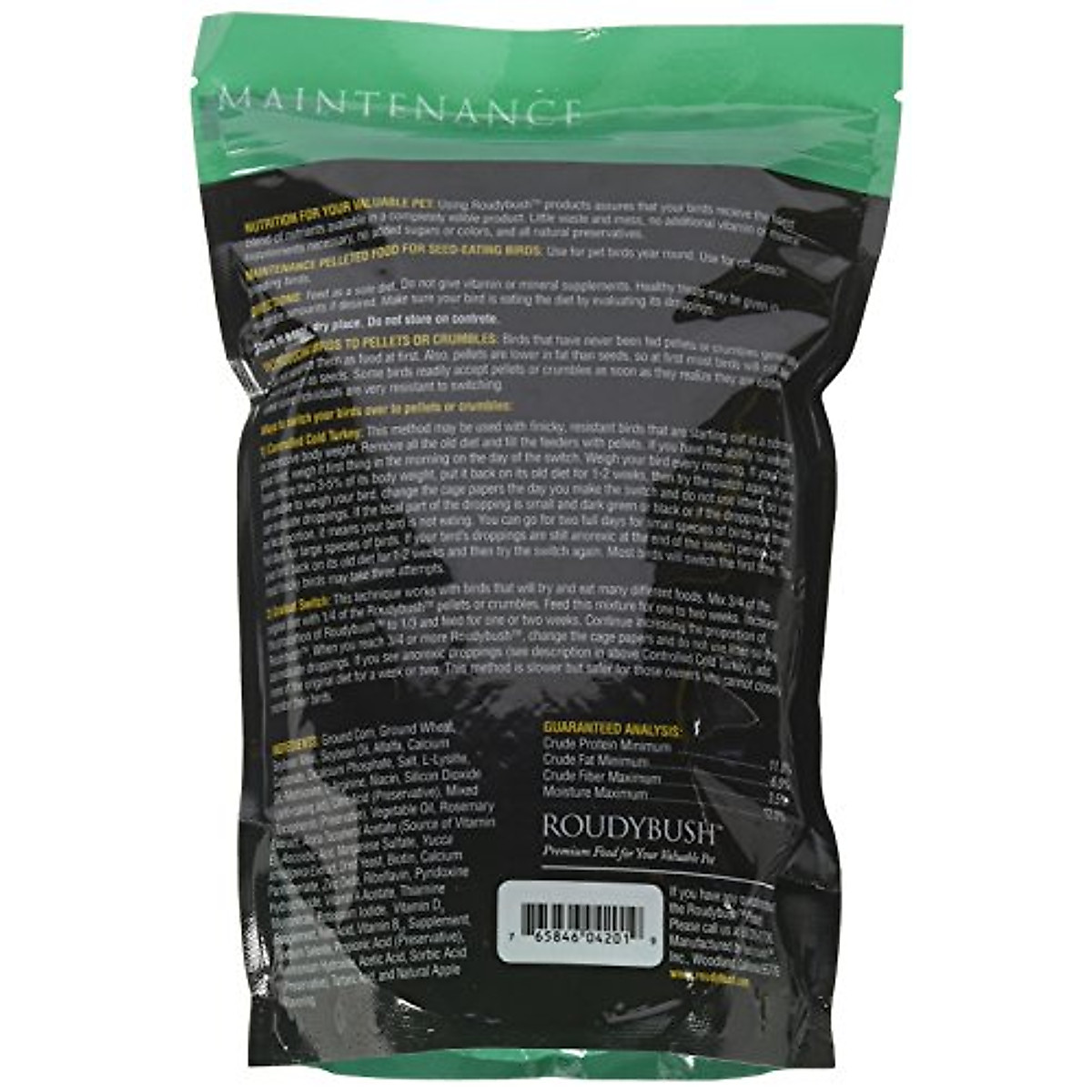 RoudyBush Daily Maintenance Bird Food, Medium, 22-Ounce, Green, 222MDDM