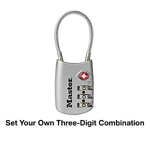 Master Lock TSA Set Your Own Combination Luggage Lock, TSA Approved Lock for Backpacks, Bags and Luggage, Colors May Vary, 4688D