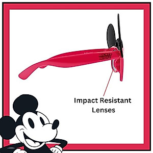 Sun-Staches Official Mickey Mouse Sunglasses for Kids | Disney Eyewear, Party Accessory or Costume | UV 400 | One Size Fits Most Kids