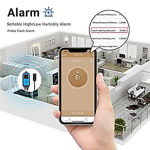 Inkbird Digital Wi-Fi Humidity Controller IHC-200 Dual Outlet Pre-Wired Humidistat for Mushroom Growing Curing Meat Reptile Greenhouse Support Humidifier Dehumidifier Fan iOS&Andriod.