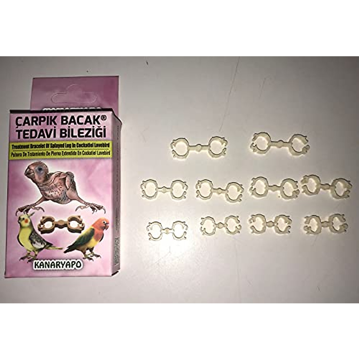 Fit Fly Cockatiel Lovebird Splayed Leg Treatment Bracelet Bird Bands Leg Rings