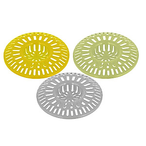 Sink Bathroom Drain Screen Catcher 3 inches - Pack of 3 - Bathtub Hair Stopper Basket Cover - Trap for Kitchen - Shower Guard Strainer