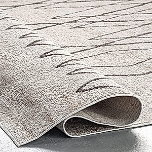 nuLOOM Miriam Machine Washable Geometric Diamond Area Rug, 7x9, Beige