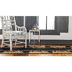 Unique Loom Barnyard Collection French Country Inspired Cottage Rooster Design Area Rug (2' 0 x 8' 0 Runner, Black/Ivory)