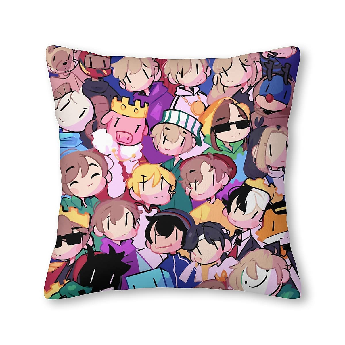 The Dream SMP Velvet Throw Pillow Covers Sofa Pillowcase Car Square Throw Pillowcases Home Decoration Game 18in*18in