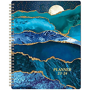 Planner 2023-2024 - July 2023 - June 2024, Weekly and Monthly Planner, 8'' X 10'', Academic Planner 2023-2024, Tabs, Holidays, Flexible Cover, Twin-wire Binding, Thick Paper, Julian Dates & Notes