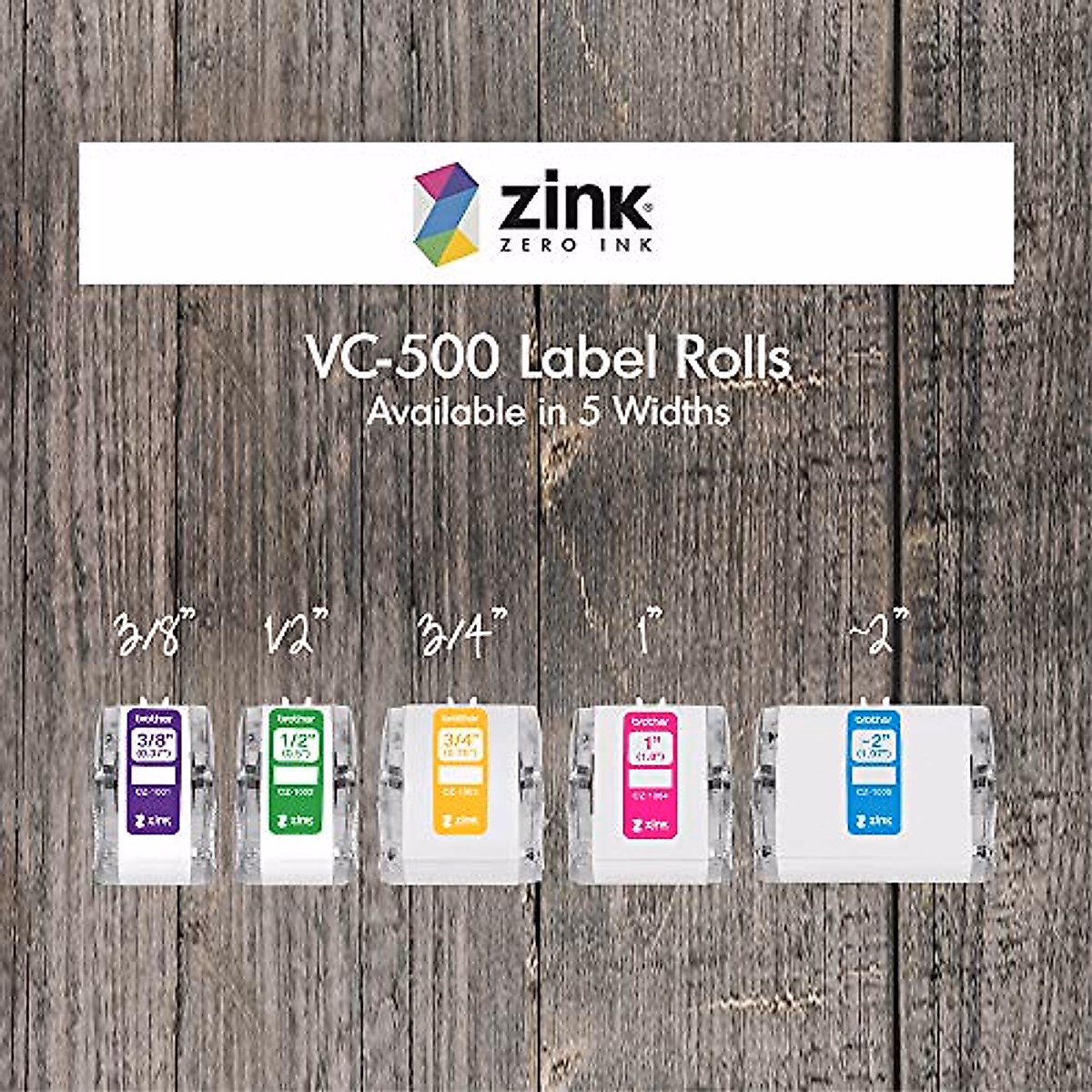 Brother Genuine CZ-1003 Continuous Length ¾” (0.75”) 19 mm Wide x 16.4 ft. (5 m) Long Label roll Featuring Zero Ink Technology, CZ1003