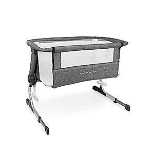 Baby Delight Beside Me Dreamer Bassinet | Bedside Sleeper | 6-Position Height Adjustment | Charcoal Tweed