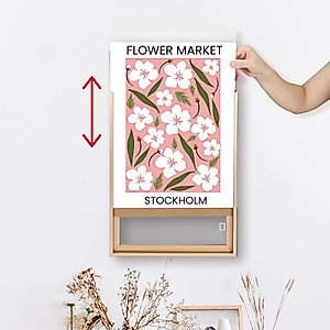 16x24 Poster Frames, Plexiglass, Aluminum Snap Frame, Front-loading Frame for Wall (Matte Gold, 1pcs)