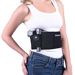 Belly Band Concealed Carry Gun Holster Belt Right Hand Waist Waistband Hip Men Women Unversal