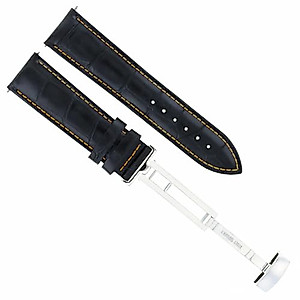 Ewatchparts 17-24MM LEATHER BAND STRAP DEPLOYMENT CLASP BUCKLE COMPATIBLE WITH IWC #1
