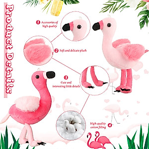 8 Pieces 6 Inch Valentine's Day Plush Flamingo Party Favors Small Flamingo Stuffed Animal Toy Ornaments Keychain for Easter Birthday Party Supplies