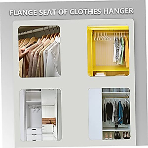 DECHOUS 8pcs Clothes Rail Flange Metal Curtain Rod Curtains Holders Shower Curtain Rod Holder Ceiling Rod Brackets Closet Rod End Curtain Pole Ceiling Brackets Wardrobe Pole Brackets