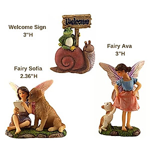 PRETMANNS Fairy Garden House Kit - Fairy Garden Accessories Outdoor - Fairy House & Fairies for Fairy Garden – Fairy Houses for Gardens Outdoor - Fairy House is 6” High 4 Piece Kit for Adults