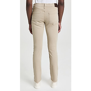 PAIGE Men's Federal Transcend Slim Straight Jeans, Toasted Almond, Tan, 36