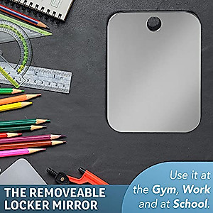 The Shave Well Company Anti-Fog Shaving Mirror for Office, Gym, or School Locker | Fogless Bathroom Shower Mirror with Handheld Option | Hanging Shower Mirror Includes Removable Adhesive Hook